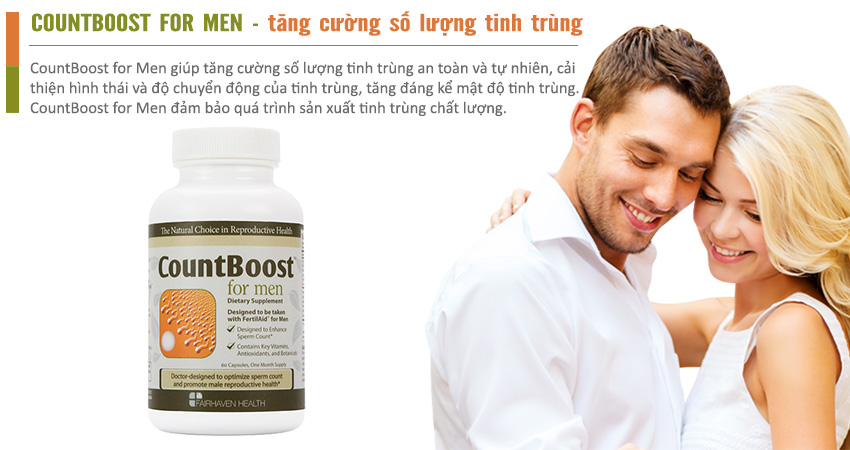 CountBoost For Men - Viên Uống Tăng Cường Sinh Lý Nam Của Mỹ Chính Hãng